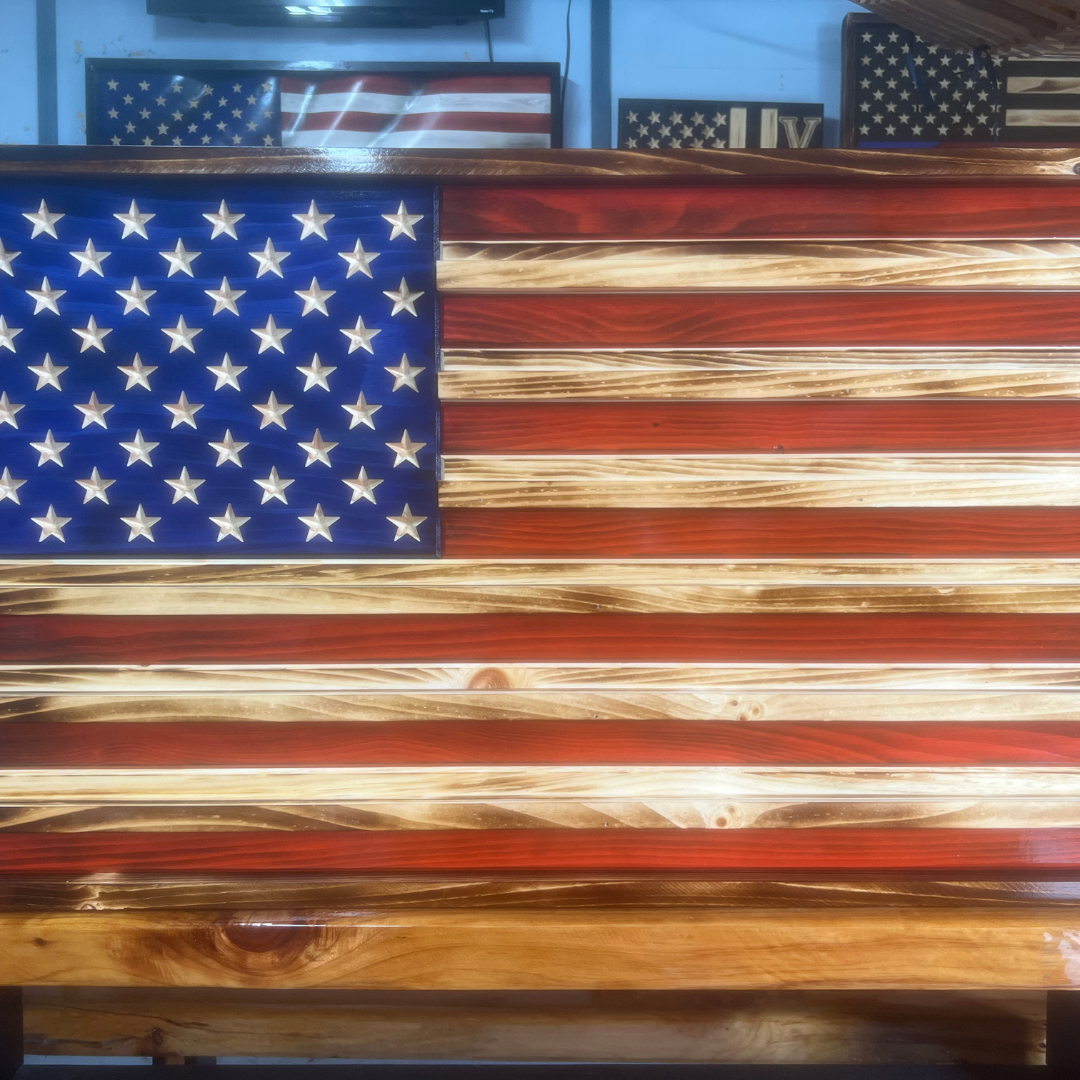 Wooden Challenge Coin Display Flags – Southern Sawdust